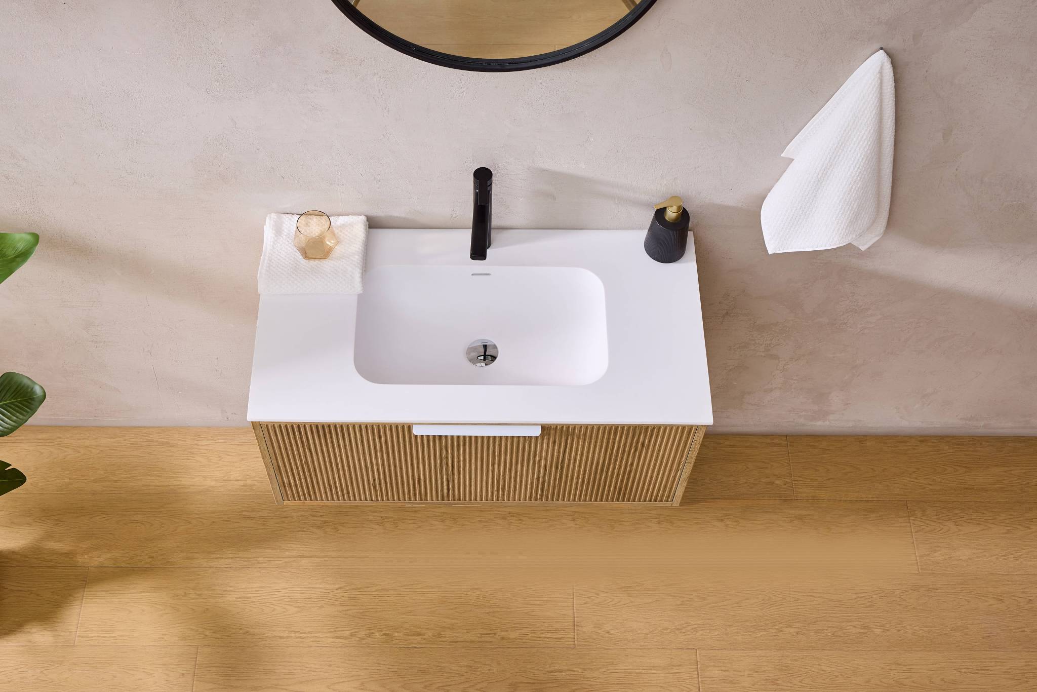 Kliff Fluted Wood Grain Vanities Prime Oak LK-MK750W-PO – LUKKA BATHWARE