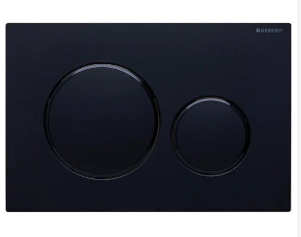 Geberit Push Plate Fingerprint resistant Matte Black, Black trim ...