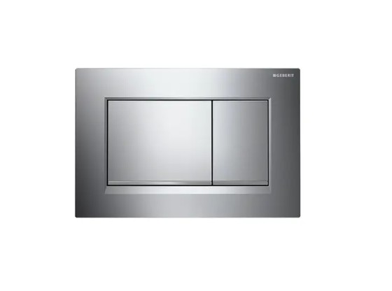 Geberit Push Plate Sigma30KH, ABS Square push plate Chrome/stain/chrome ...
